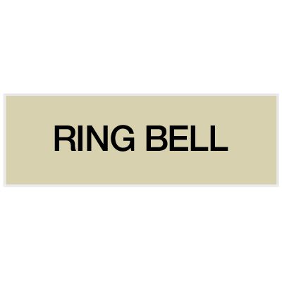 Ring Bell - Engraved Standard Worded Signs | Seton