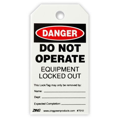 Do Not Operate Tags, Danger Do Not Operate Tags | Emedco