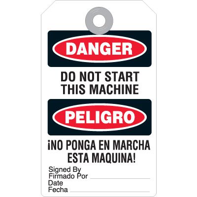 Do Not Start This Machine - Accident Prevention Duro-Tag | Seton