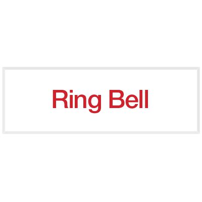 Ring Bell - Engraved Standard Worded Signs|Seton Canada | Seton.ca