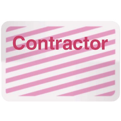Stock TIMEbadge® - Contractor Adhesive | Seton
