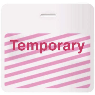 Stock TIMEbadge® - Temporary CARDbadge® | Seton