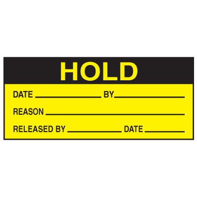 Write-On Action Labels - Hold|Seton Canada | Seton.ca