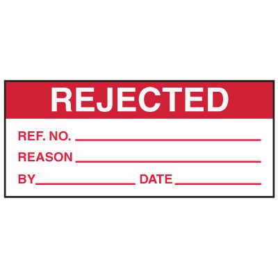 Write-On Action Labels - Rejected|Seton Canada | Seton.ca