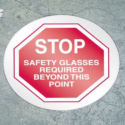 Stop Floor Marker - Safety Glasses|Seton Canada | Seton.ca