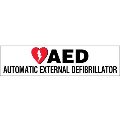 Automatic External Defibrillator Label | Emedco