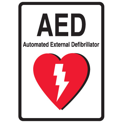 1-Way View AED Sign, AED Signs, AED Wall Sign | Seton
