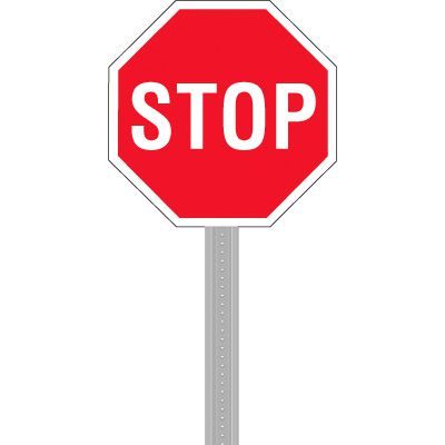 Stop - Parking Lot Sign Kit, Stop Sign Kits | Seton