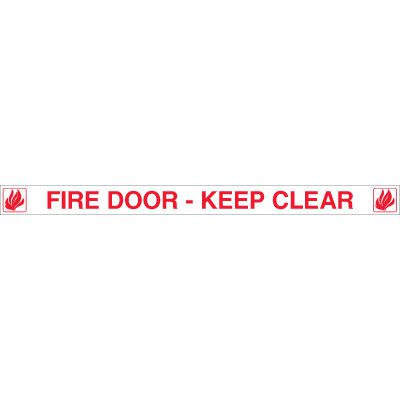 Fire Door Keep Clear - Fire Door Edge Label | Emedco