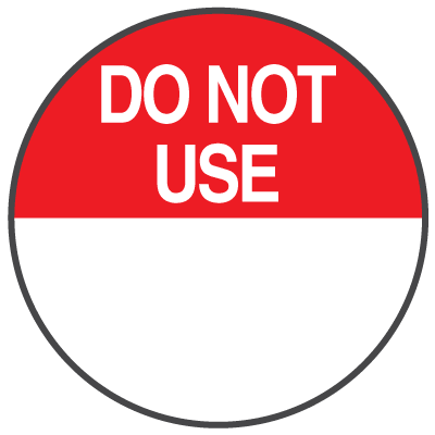 Do Not Use Write On Inventory Dots, Calibration, Maintenance & Quality ...