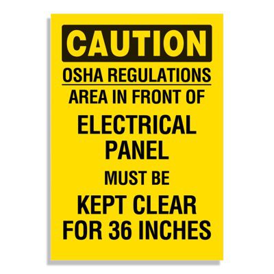 Caution OSHA Regulations - Voltage Warning Labels | Emedco