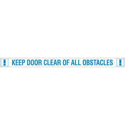 Keep Clear Door Edge Message Labels | Emedco