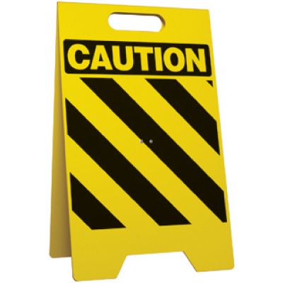 Caution Hazard Striped Portable Floor Stand | Seton