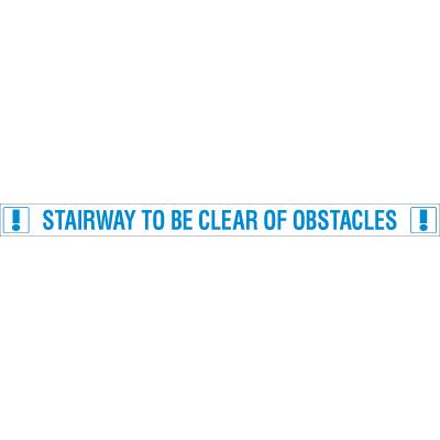 Clear Stairway Door Edge Message Labels | Emedco