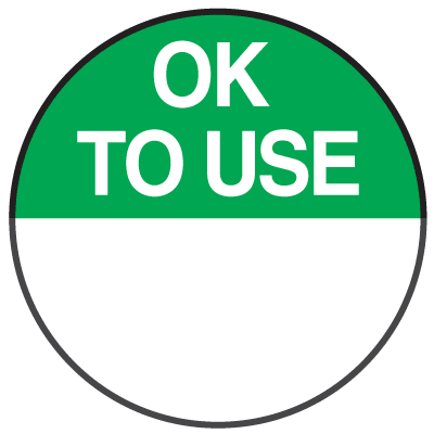 Ok TO Use Write On Inventory Dots, Calibration, Maintenance & Quality Control Labels | Emedco