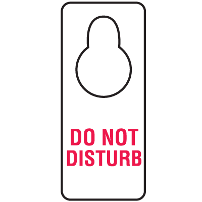 Do Not Disturb Signs for Office, Door Knob Hangers | Seton | Seton