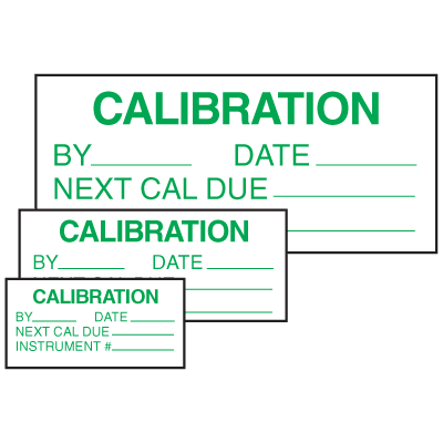 Calibration By Date Next Cal Due Self Laminating Inventory Control ...