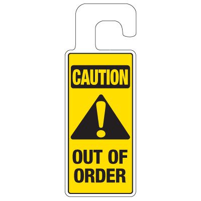 Door Knob Hangers - Caution Out Of Order|Seton Canada | Seton.ca