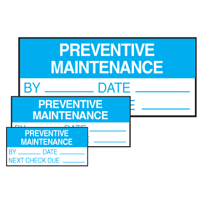 Preventive Maintenance Self Laminating Labels | Seton