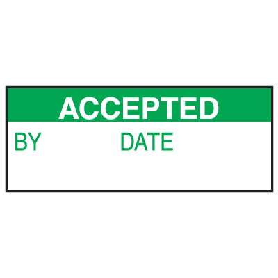 Accepted Status Label, Calibration & Inspection Labels | Emedco