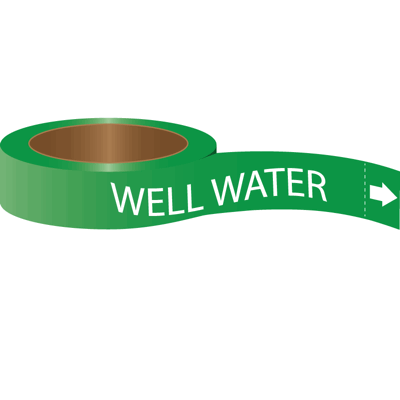 Roll Form Self-Adhesive Pipe Markers - Well Water | Seton