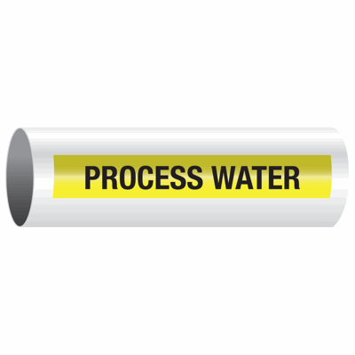 Self-Adhesive Pipe Markers - Process Water | Seton