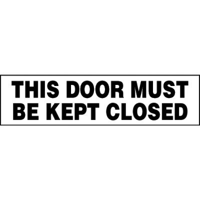 Door Must Be Closed Label | Emedco
