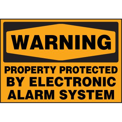Warning Label - Property Protected By Alarm | Emedco