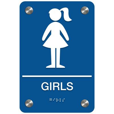 Girls Restroom Signs - Premium Braille Signs, ADA Signs | Seton | Seton.ca