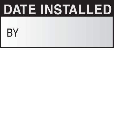 Date Installed By Write On Self Debossing Labels | Seton