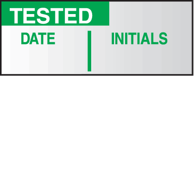 Tested Date Initials Write On Labels | Seton