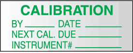 Aluminum Calibration Date Write On Labels | Seton.ca
