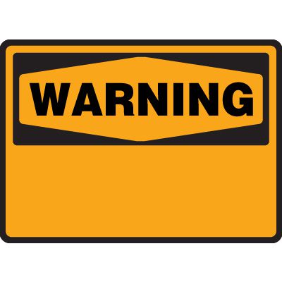 Write-On Warning Safety Sign | Emedco