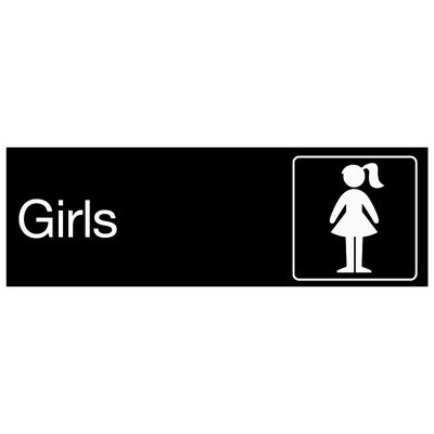 Girls - Small Engraved Restroom Signs | Seton.ca