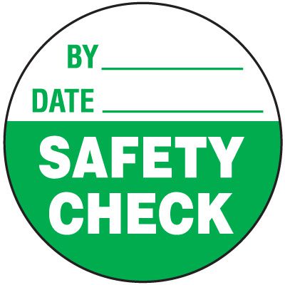 Safety Check Write-On Label | Emedco