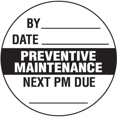 Preventive Maintenance Inspection Label | Emedco