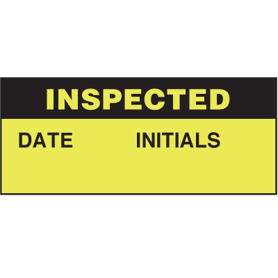 Inspected Status Label, Write-On Safety Labels, Calibration ...