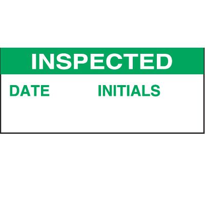 Inspected Date Status Label, Calibration & Inspection Labels | Emedco