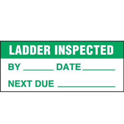 Ladder Inspected Label | Emedco