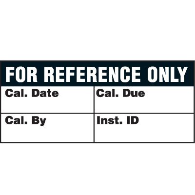 For Reference Only Status Label | Seton | Seton