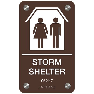 Storm Shelter Signs, Facility Signs, ADA Signs | Emedco