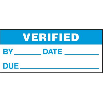 Verified Status Labels, Calibration & Inspection Labels | Emedco