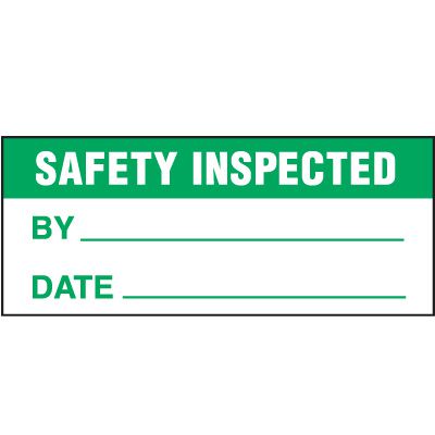 Safety Inspected Status Label, Calibration & Inspection Labels | Emedco