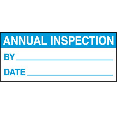 Annual Inspection Status Label | Seton