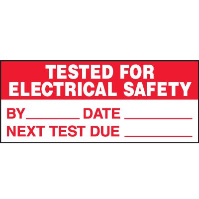 Tested For Electrical Status Labels, Calibration & Inspection Labels ...