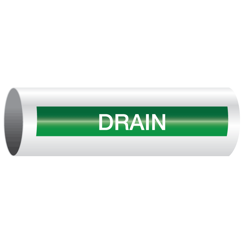 Drain - Self-Adhesive Pipe Markers | Emedco