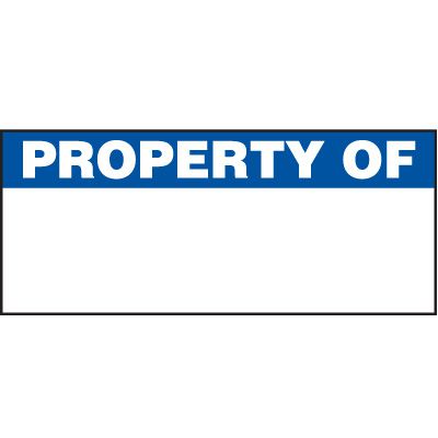 Property Of Status Label | Emedco