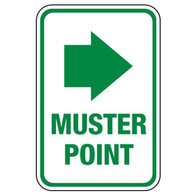 Muster Point Signs | Emedco