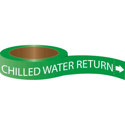 Roll Form Adhesive Pipe Markers-Chilled Water Ret | Seton Canada | Seton.ca