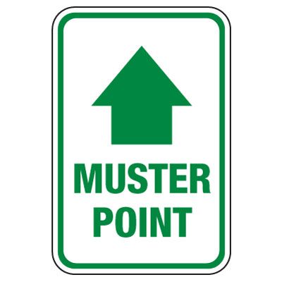 Muster Point Signs | Emedco